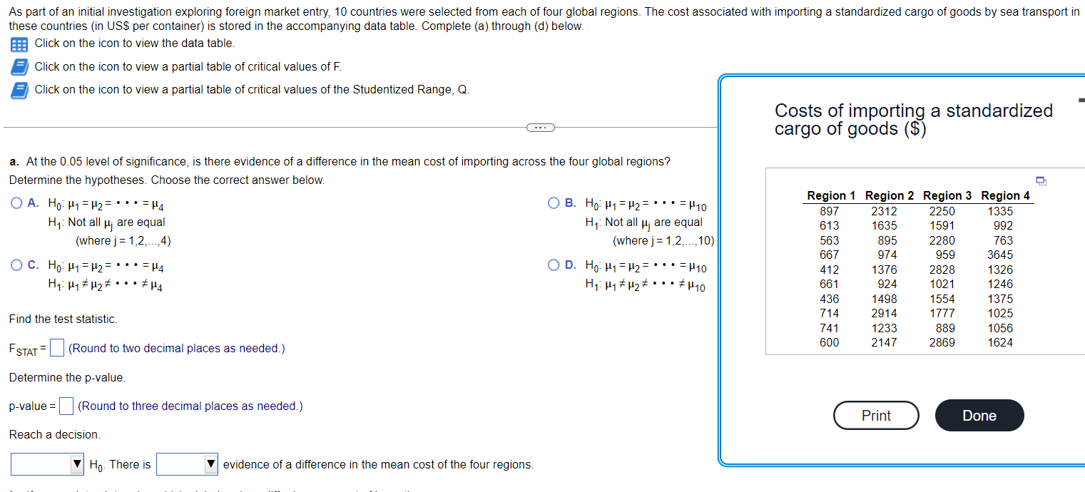Solved As part of an initial investigation exploring foreign | Chegg.com