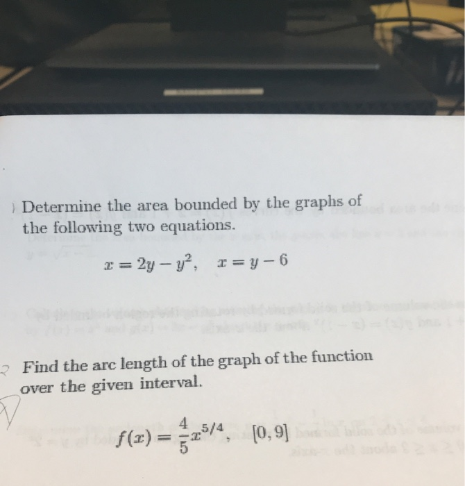 Solved )Determine the area bounded by the graphs of the | Chegg.com