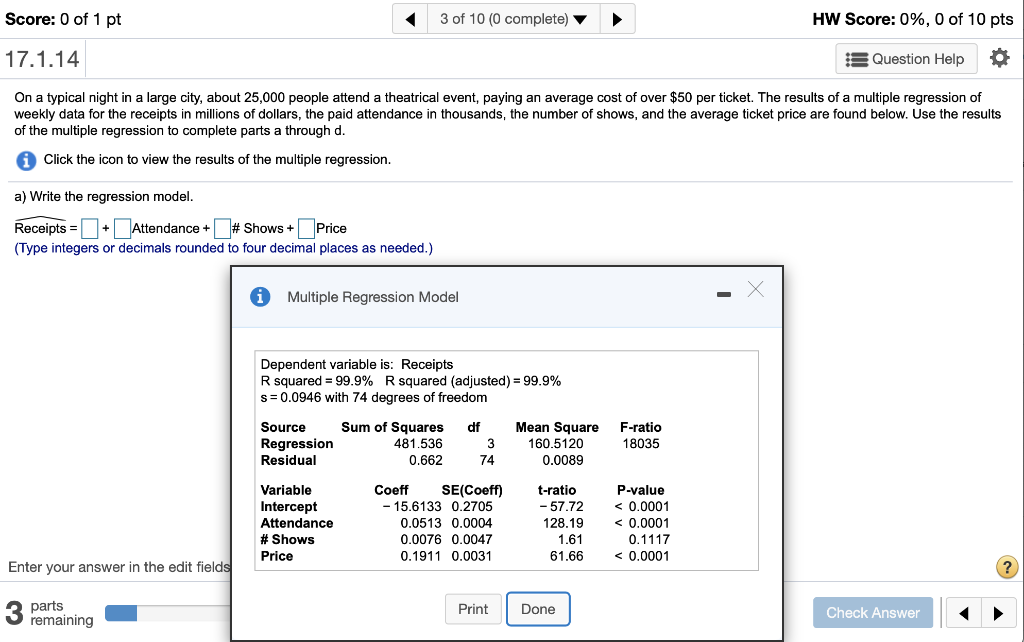 Solved Score: 0 of 1 pt 3 of 10 (0 complete) HW Score: 0%, 0 | Chegg.com