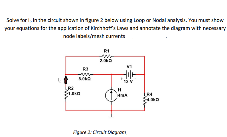 Solved Solve for Io in the circuit shown in figure 2 below | Chegg.com