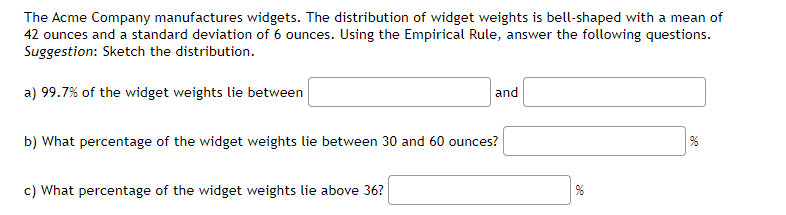 Solved The Acme Company manufactures widgets. The | Chegg.com