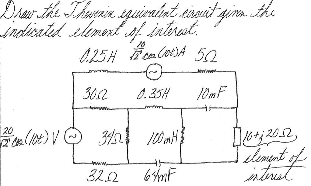 AC.5 Draw the Thevenin equivalent circuit given | Chegg.com