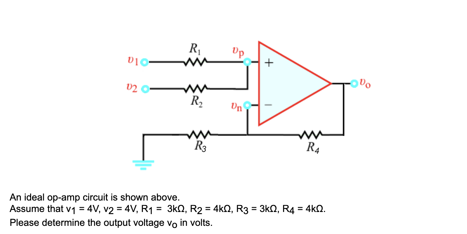 An ideal op-amp circuit is shown above, with dc | Chegg.com