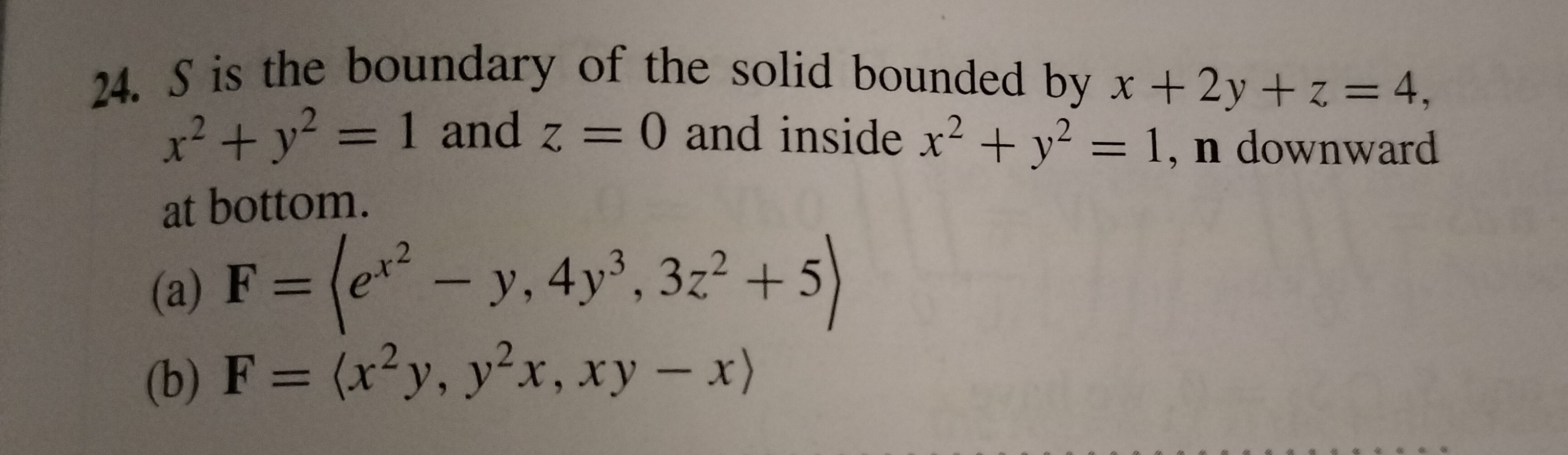 Solved compute double integral over s of (xF).n.dS or | Chegg.com