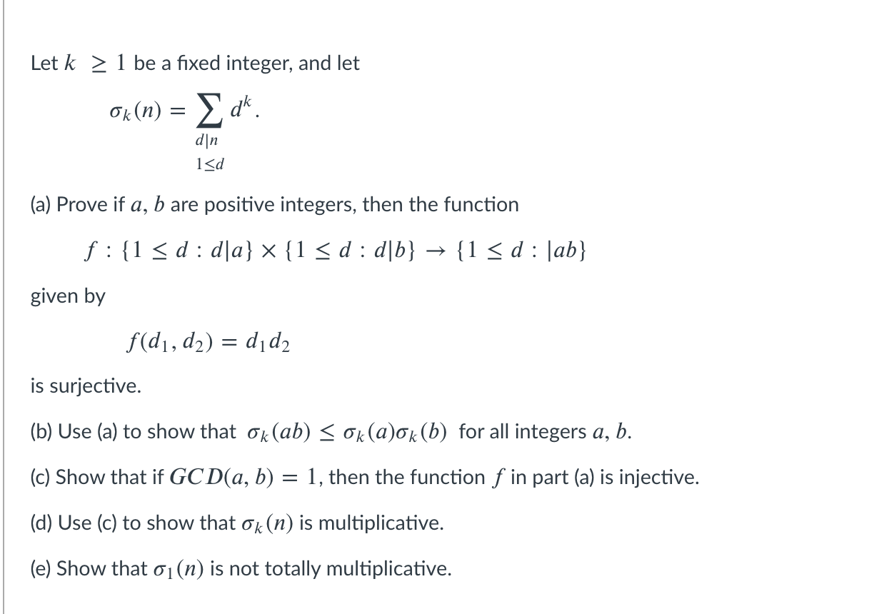 Solved Let k > 1 be a fixed integer, and let a ok(n): = - | Chegg.com