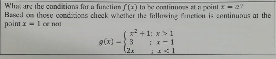 Solved What are the conditions for a function f(x) to be | Chegg.com