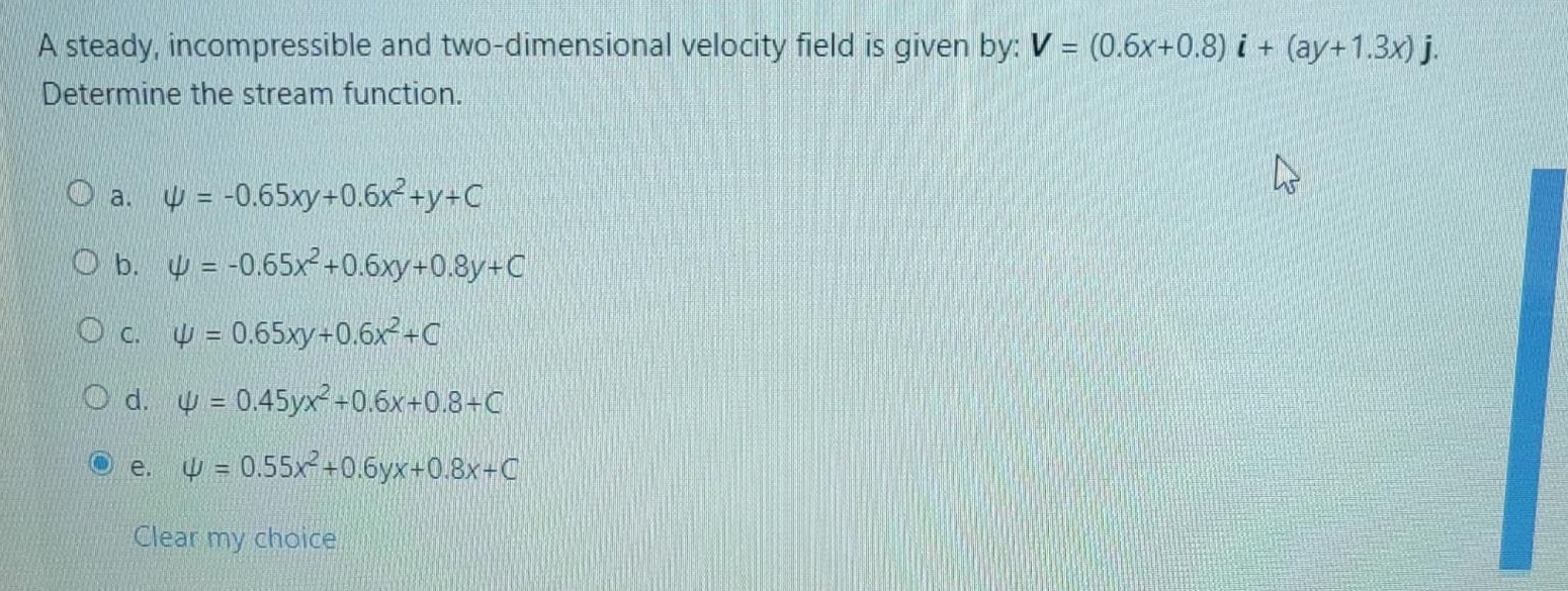 Solved A steady, incompressible and two-dimensional velocity | Chegg.com