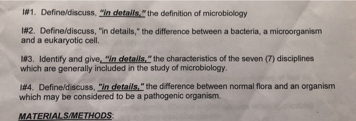 Solved #1. Define/discuss, "in details," the definition of | Chegg.com