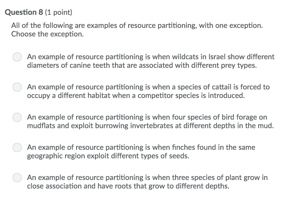 Solved Question 8 (1 point) All of the following are | Chegg.com