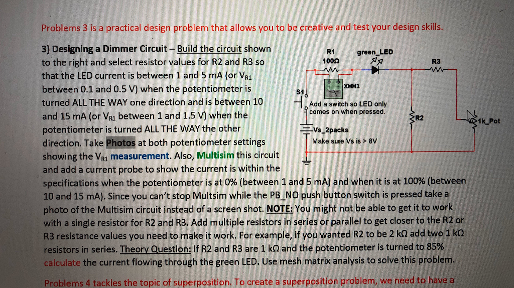 Problems 3 is a practical design problem that allows | Chegg.com
