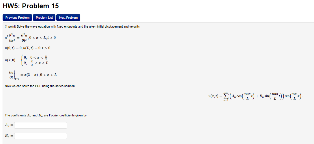 Solved HW5: Problem 15 Previous Problem Problem List Next | Chegg.com