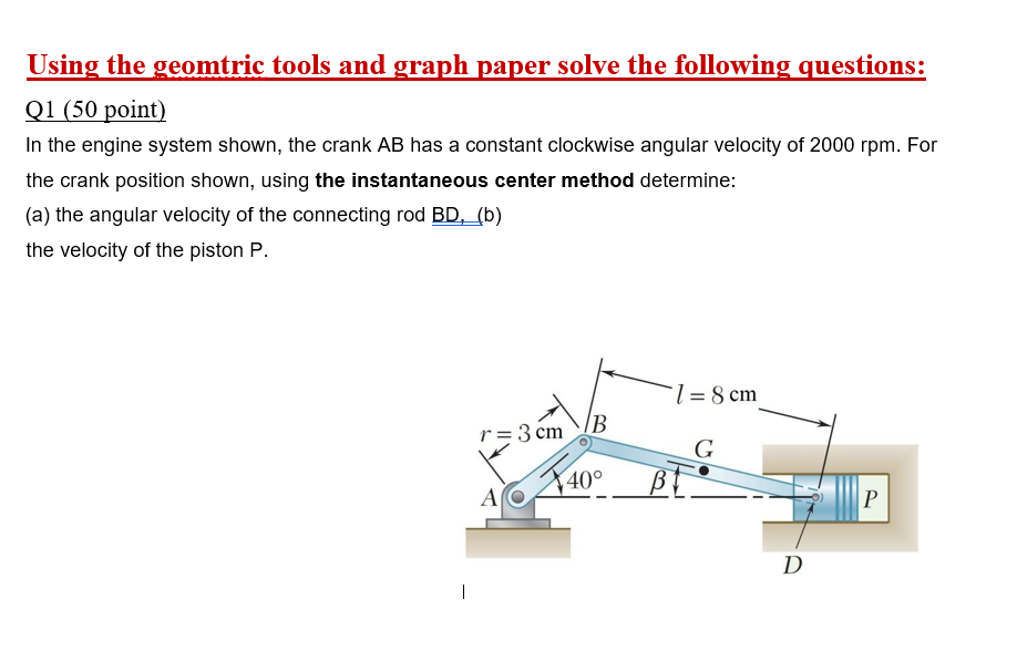 Solved Using the geomtric tools and graph paper solve the | Chegg.com