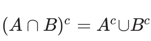 Solved (A∩B)c=Ac∪Bc | Chegg.com