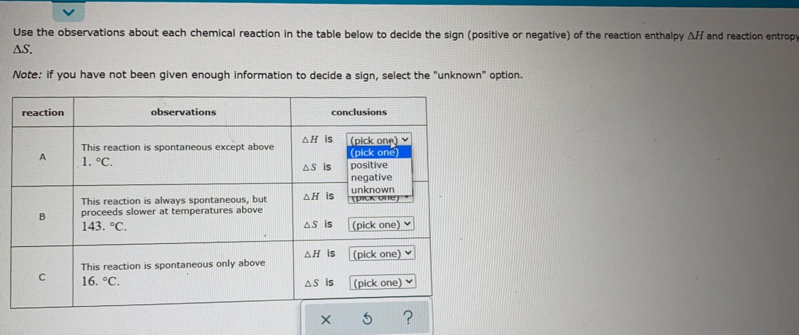 Solved Use the observations about each chemical reaction in | Chegg.com