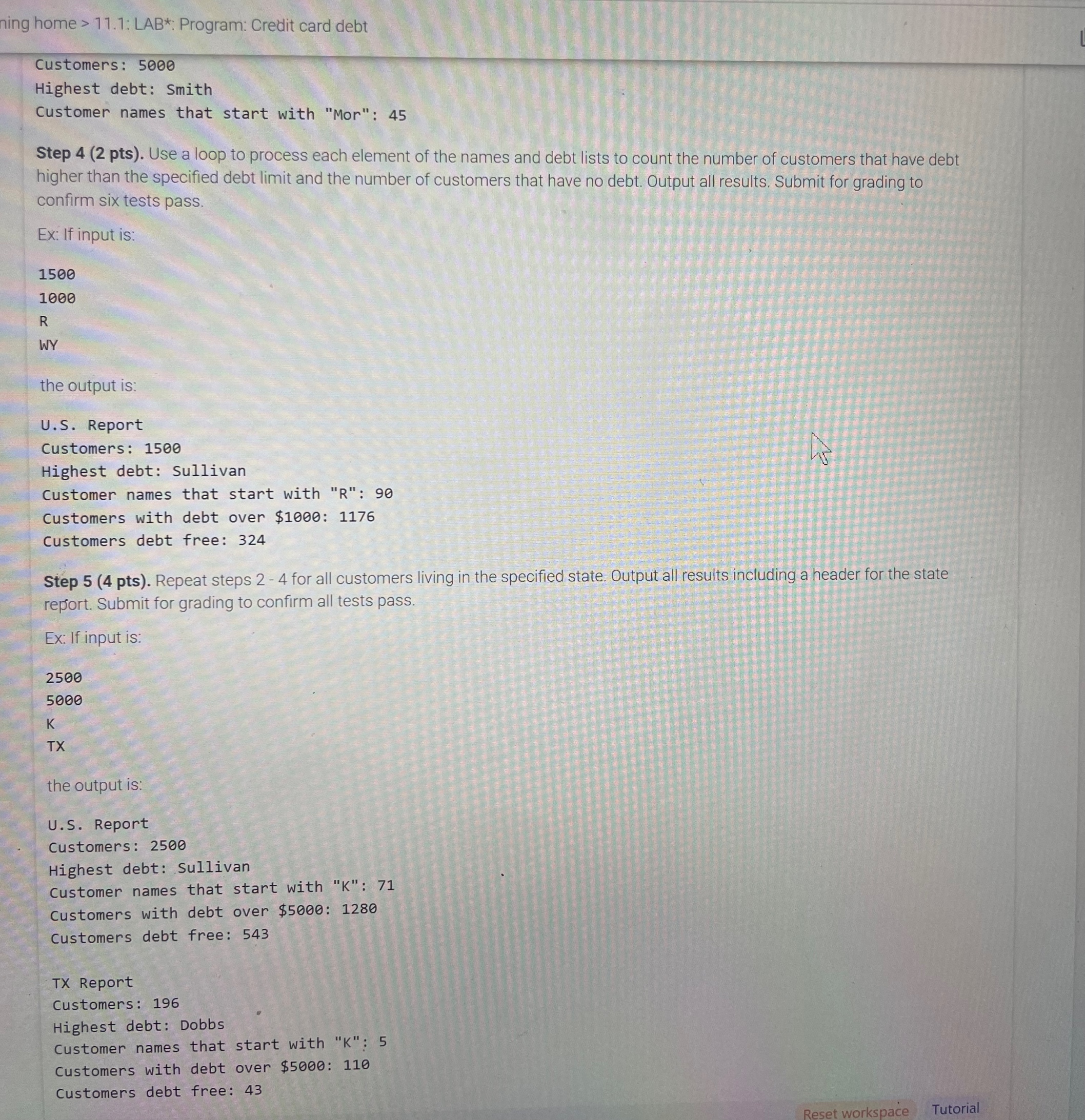 Program Specifications Write a program to search | Chegg.com