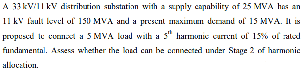 A 33 kV/11kV distribution substation with a supply | Chegg.com