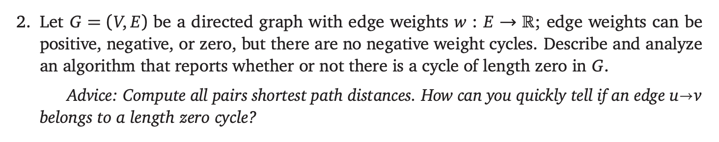 Solved 2. ﻿Let \( ﻿G=(V, ﻿E) \) ﻿be a directed graph with | Chegg.com