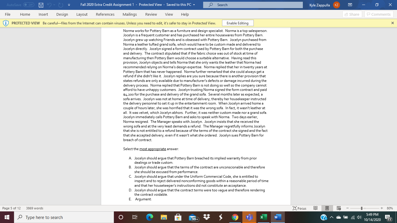Solved AutoSave H Fall 2020 Extra Credit Assignment 1 - | Chegg.com
