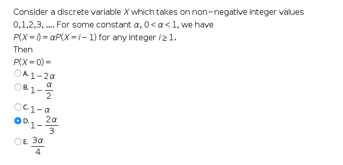 Solved Consider a discrete variable X which takes on | Chegg.com