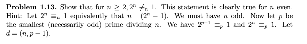 Solved Problem 1.13. Show that for n≥2,2n n1. This statement | Chegg.com