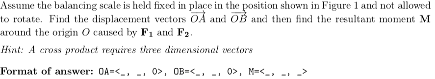 A T-shaped balancing scale is set up to pivot about | Chegg.com