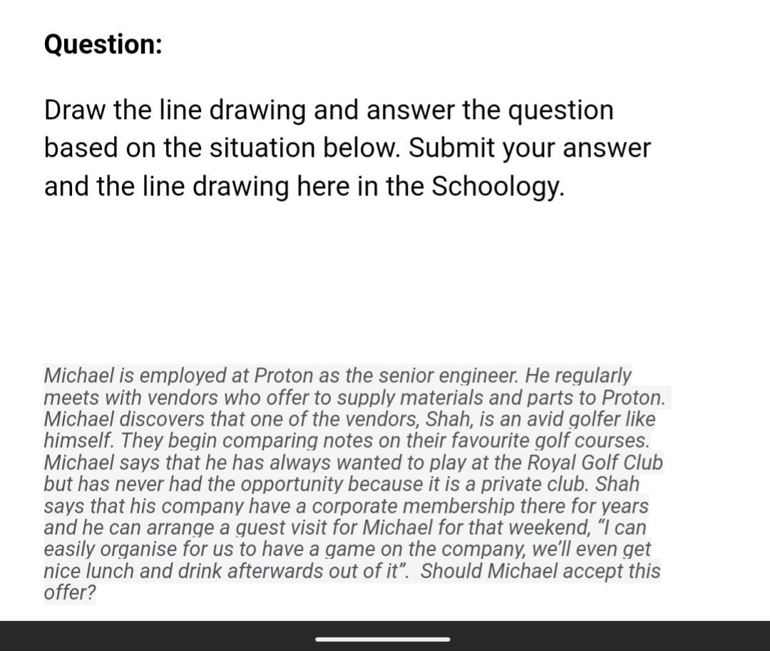 Solved Question: Draw the line drawing and answer the | Chegg.com