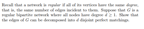 Solved Recall that a network is regular if all of its | Chegg.com