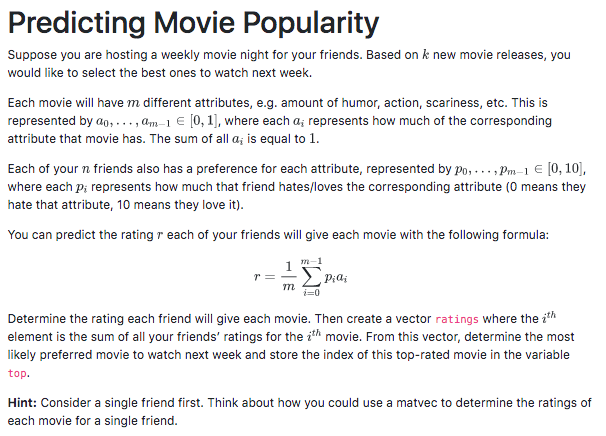 Predicting Movie Popularity Suppose you are hosting a | Chegg.com
