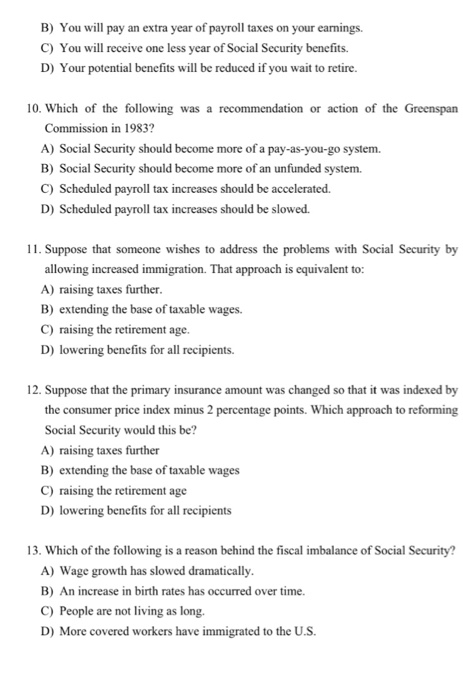 Solved B) You will pay an extra year of payroll taxes on | Chegg.com