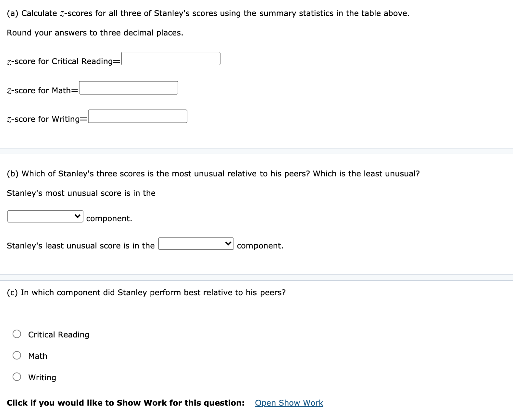 Solved Chapter 2, Section 3, Exercise 119 SAT Scores | Chegg.com