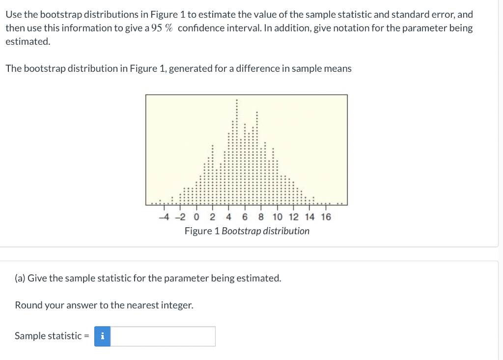Solved Use the bootstrap distributions in Figure 1 to | Chegg.com