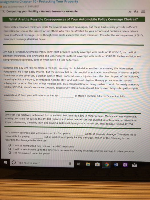 Solved Your Assignment: Chapter 10- Protecting @ Due on | Chegg.com