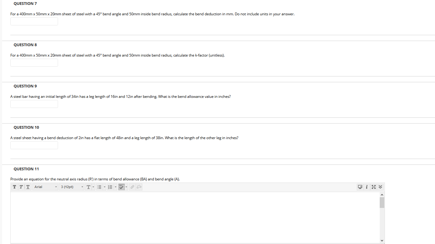 Solved QUESTION 1 For a 200mm x 15mm x 5mm sheet of steel | Chegg.com