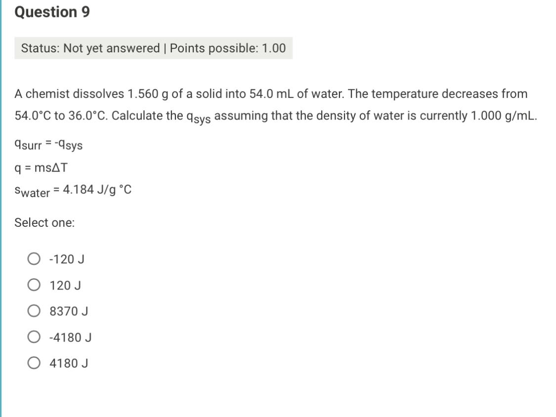 Solved Status: Not yet answered | Points possible: 1.00 A | Chegg.com