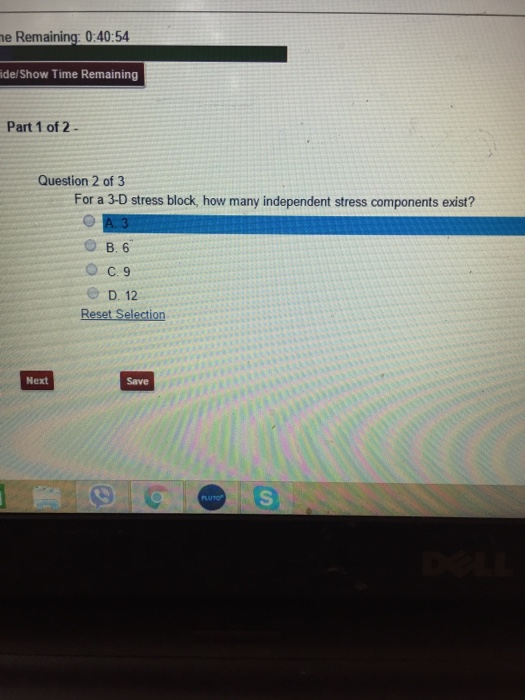 Solved For A 3 D Stress Block How Many Independent Stress Chegg