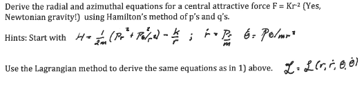 Solved Derive the radial and azimuthal equations for a | Chegg.com