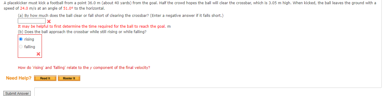 Solved speed of 24.0 m/s at an angle of 51.0∘ to the | Chegg.com