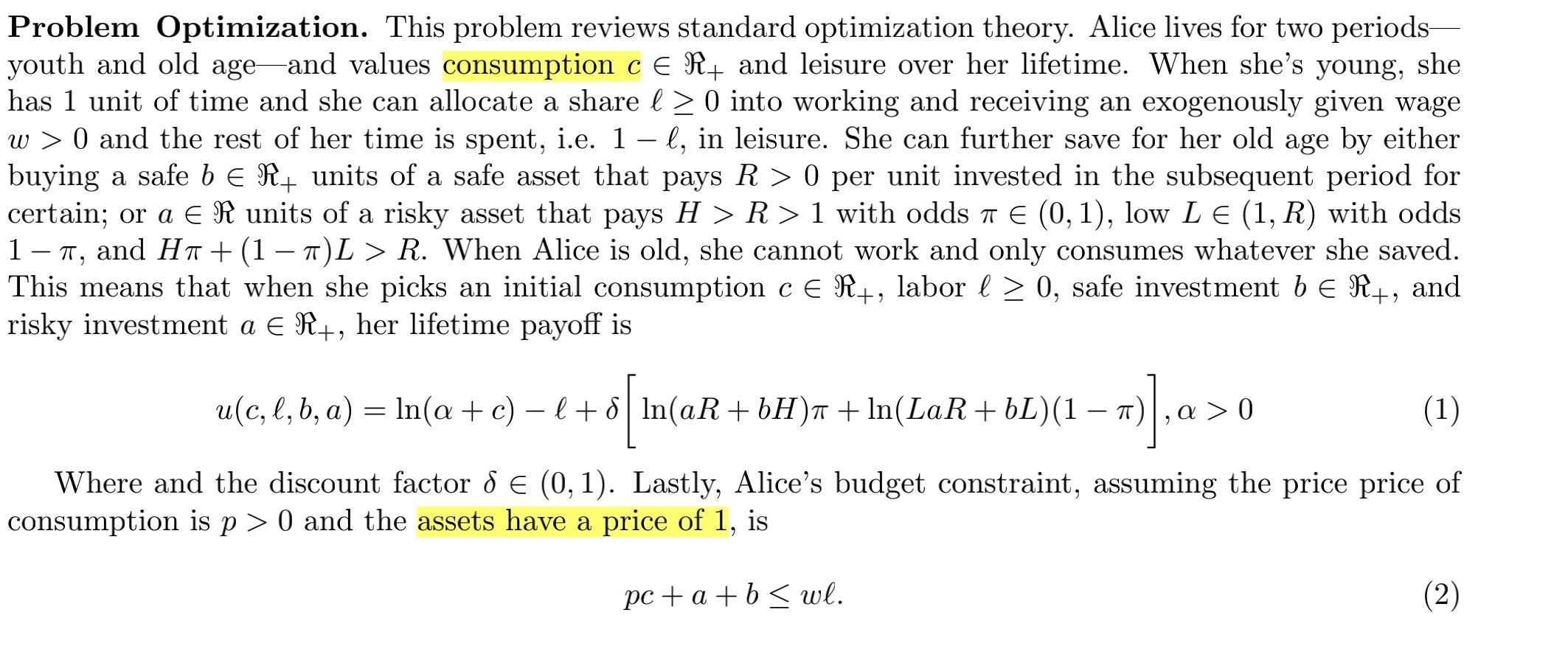 Solved > Problem Optimization. This problem reviews standard | Chegg.com