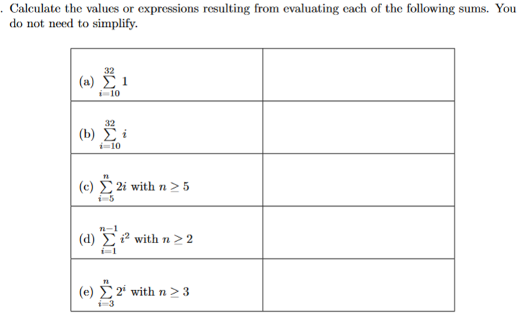 Calculate the values or expressions resulting from | Chegg.com
