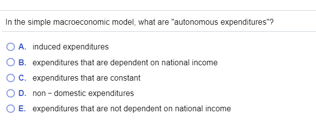Solved In the simple macroeconomic model, what are | Chegg.com