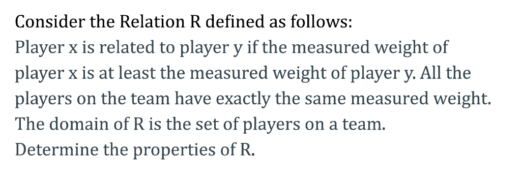 Solved Consider the Relation R defined as follows: Player X | Chegg.com