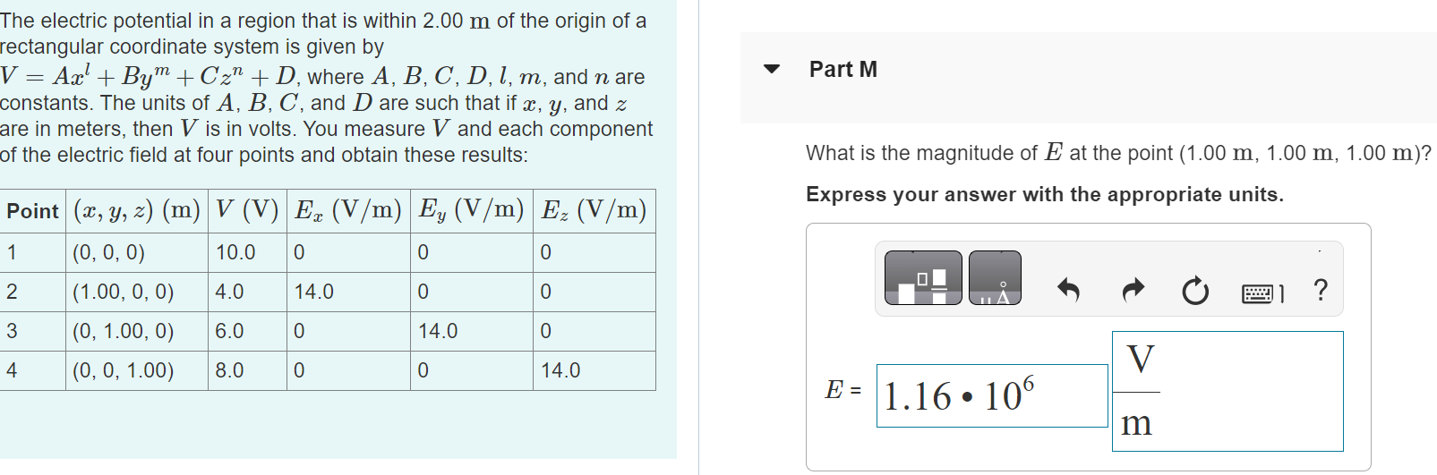 Solved A point charge q1=4.00nC is placed at the origin, and | Chegg.com