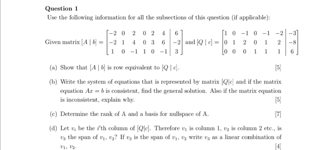 Solved Use the following information for all the subsections | Chegg.com
