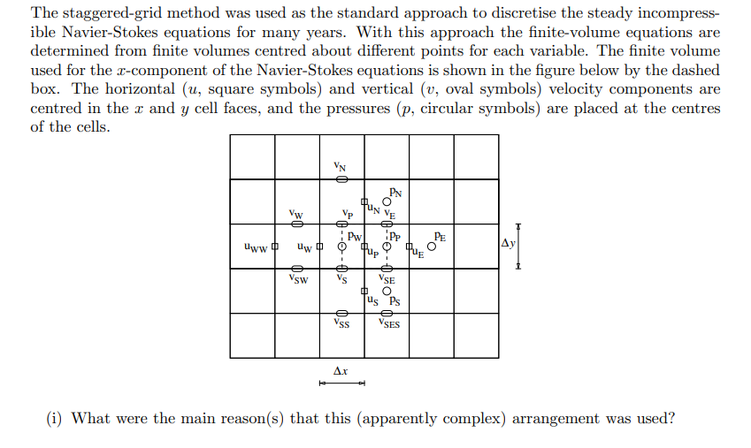Solved The staggered-grid method was used as the standard | Chegg.com