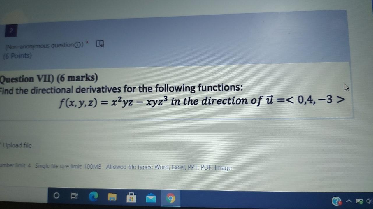 Solved (Non-anonymous question o) (6 Points) Question VII) | Chegg.com