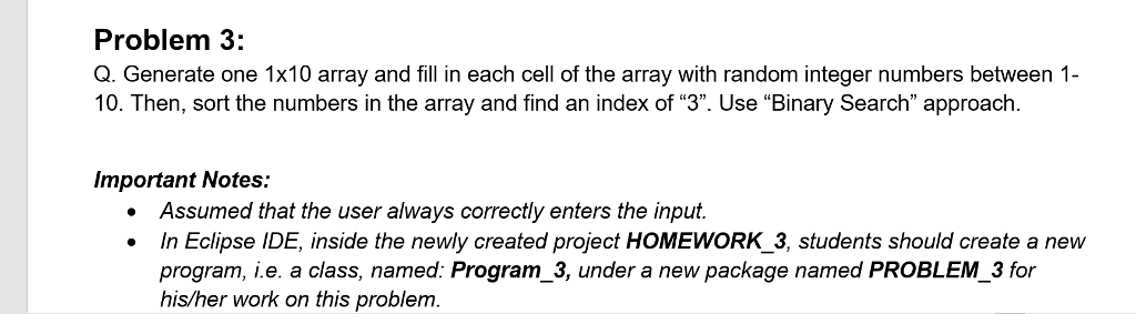 Solved Problem 3: Q. Generate one 1x10 array and fill in | Chegg.com