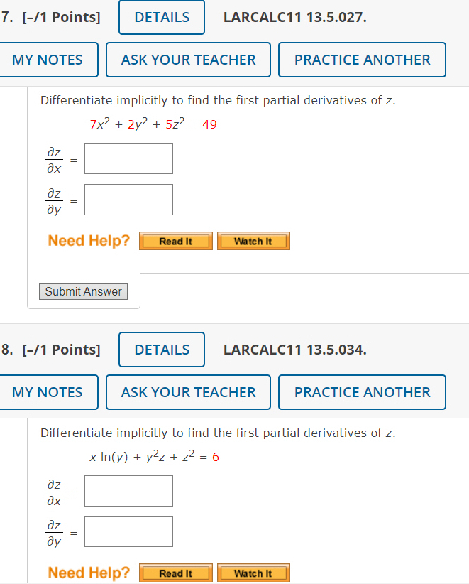 Solved please helpDifferentiate implicitly to find the first | Chegg.com