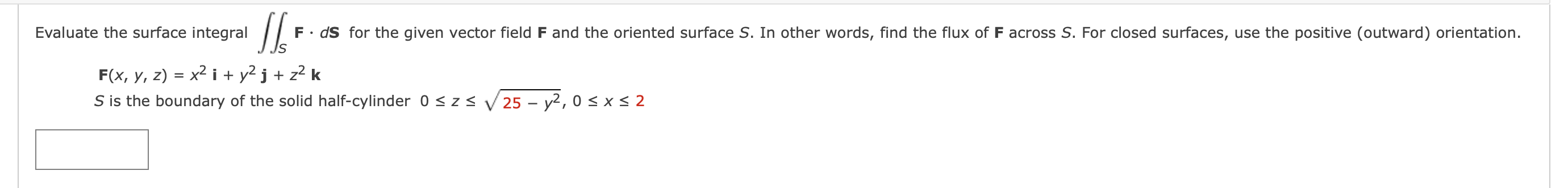 Solved F(x,y,z)=x2i+y2j+z2k S is the boundary of the solid | Chegg.com