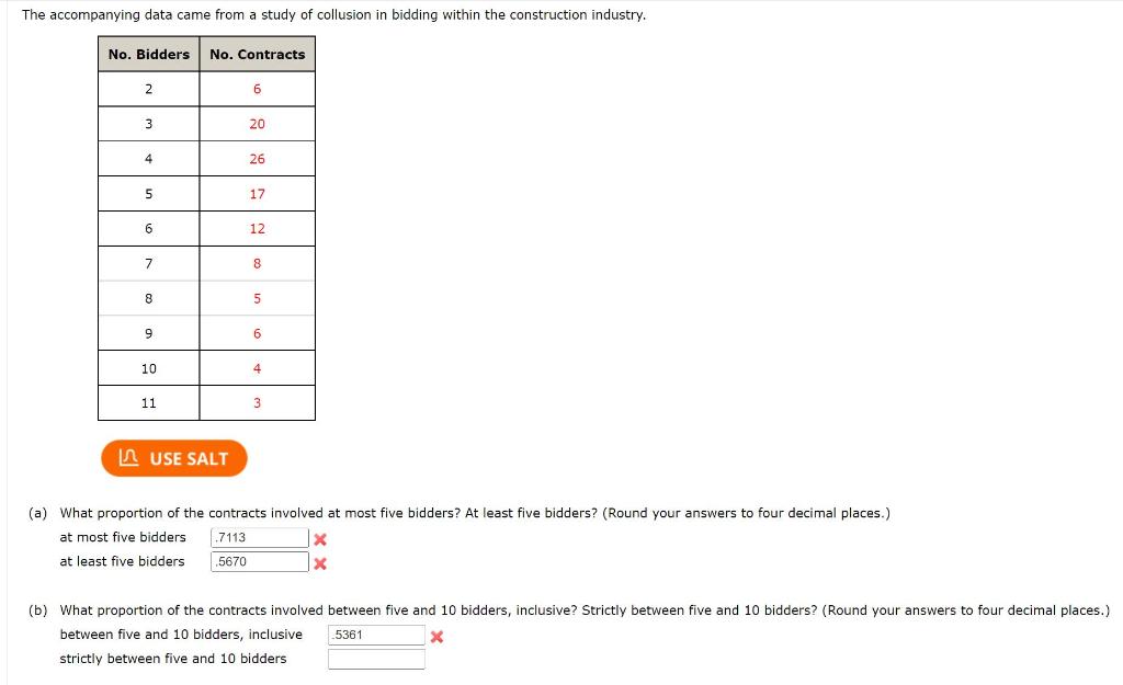 Solved (a) What proportion of the contracts involved at most | Chegg.com