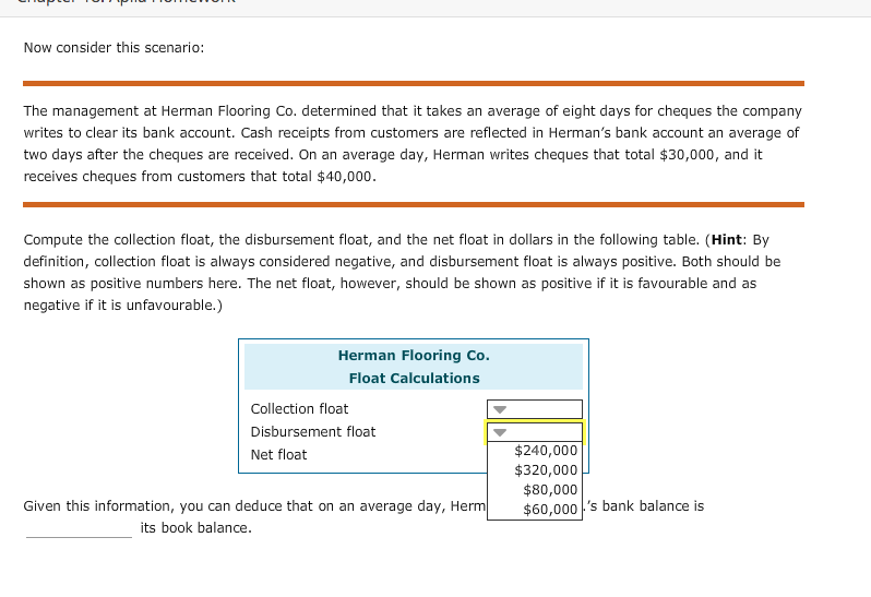 Solved 2. Cheque clearing and the use of float Aa Aa Float | Chegg.com